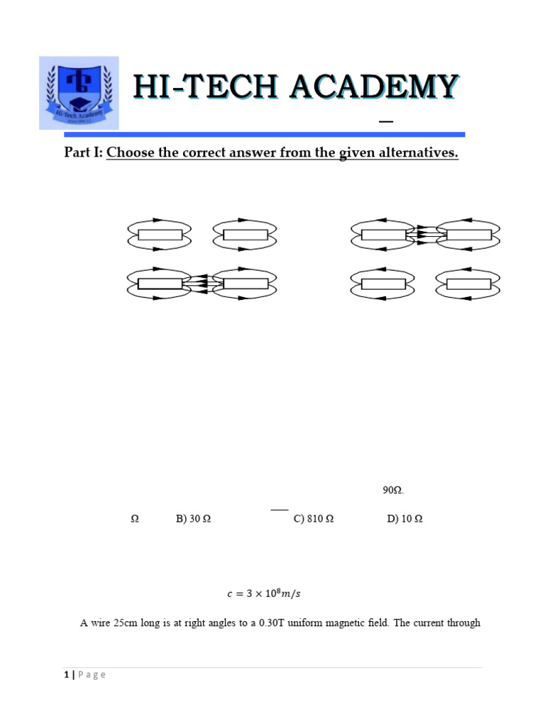 G10 - Physics Practice Questions | PDF | Waves | Mirror