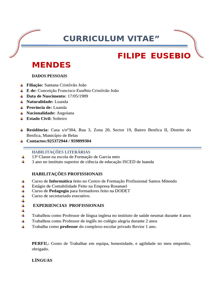 CURRICULUM VITAE Maria Victor | PDF