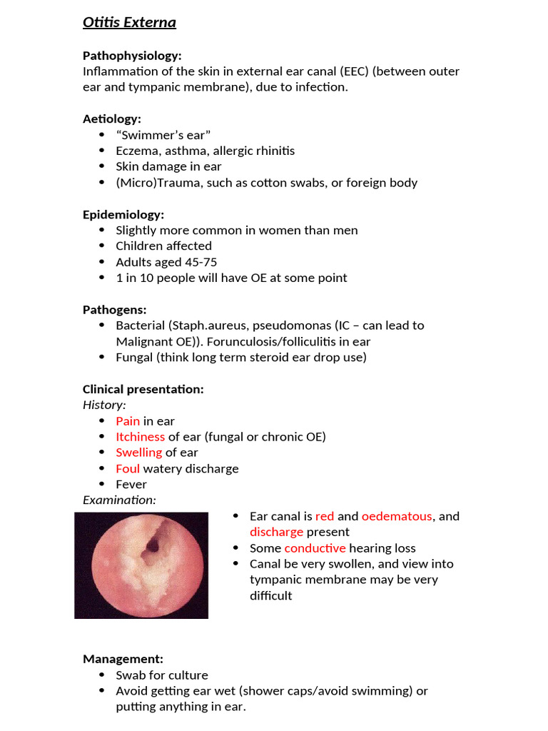 Otitis Externa | PDF