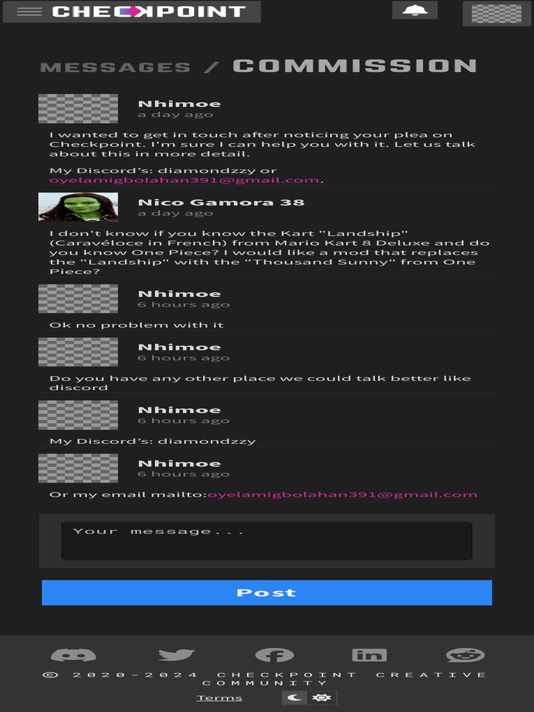 Checkpoint Messages Commission | PDF