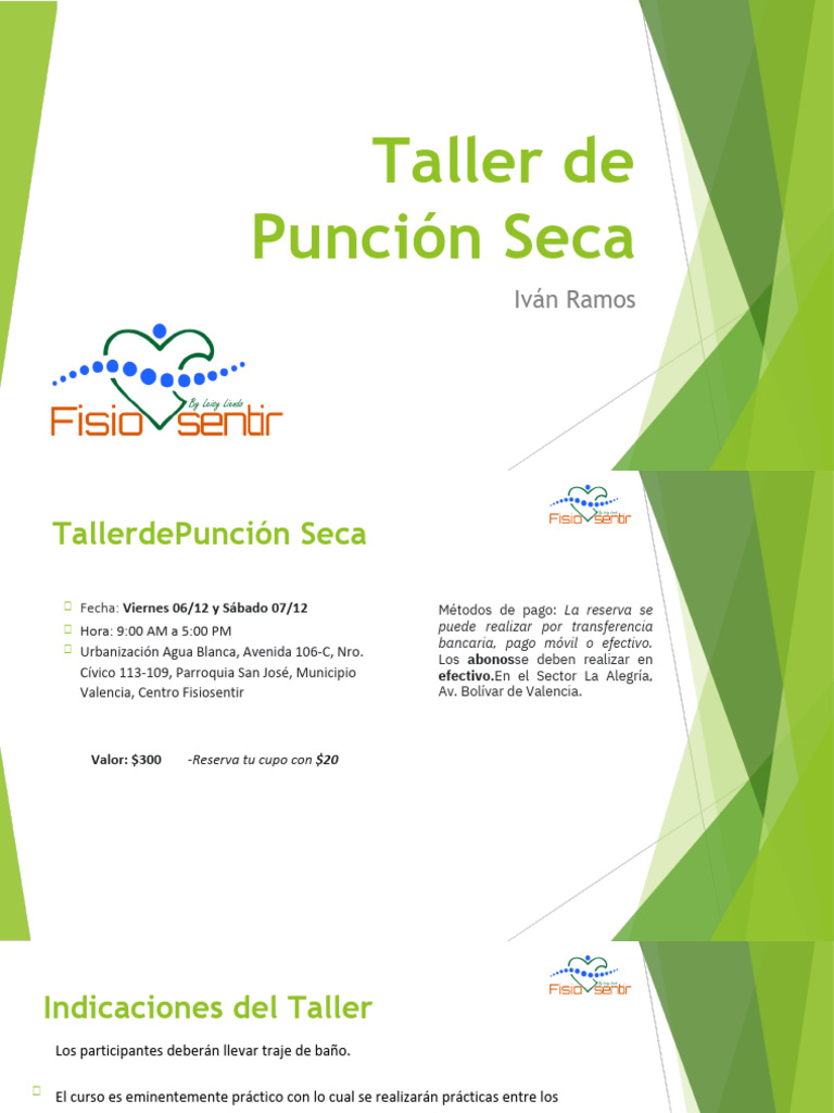 Curso de Punción Seca en Valencia | PDF | Enfermedades y trastornos humanos | Medicina