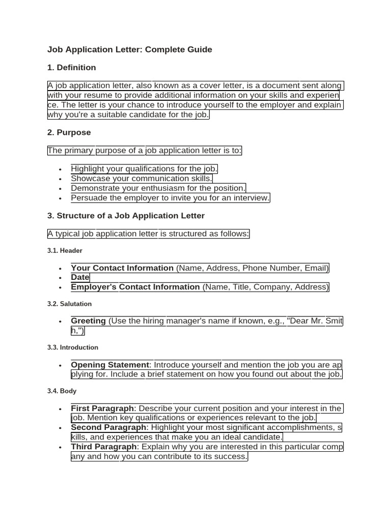 Job Application Letter Guide | PDF | Résumé | Computing