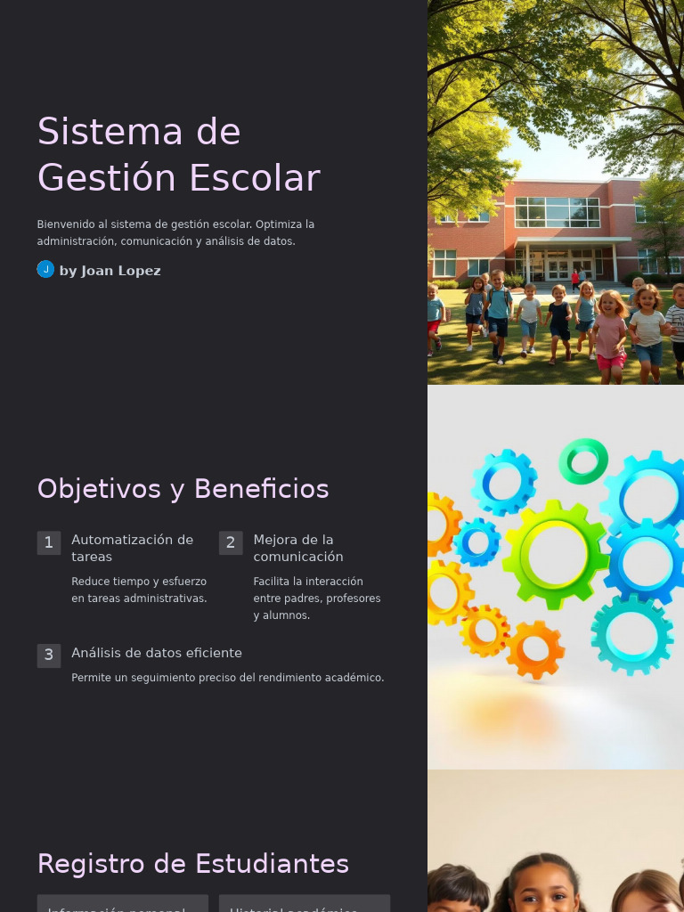 Sistema de Gestion Escolar | PDF