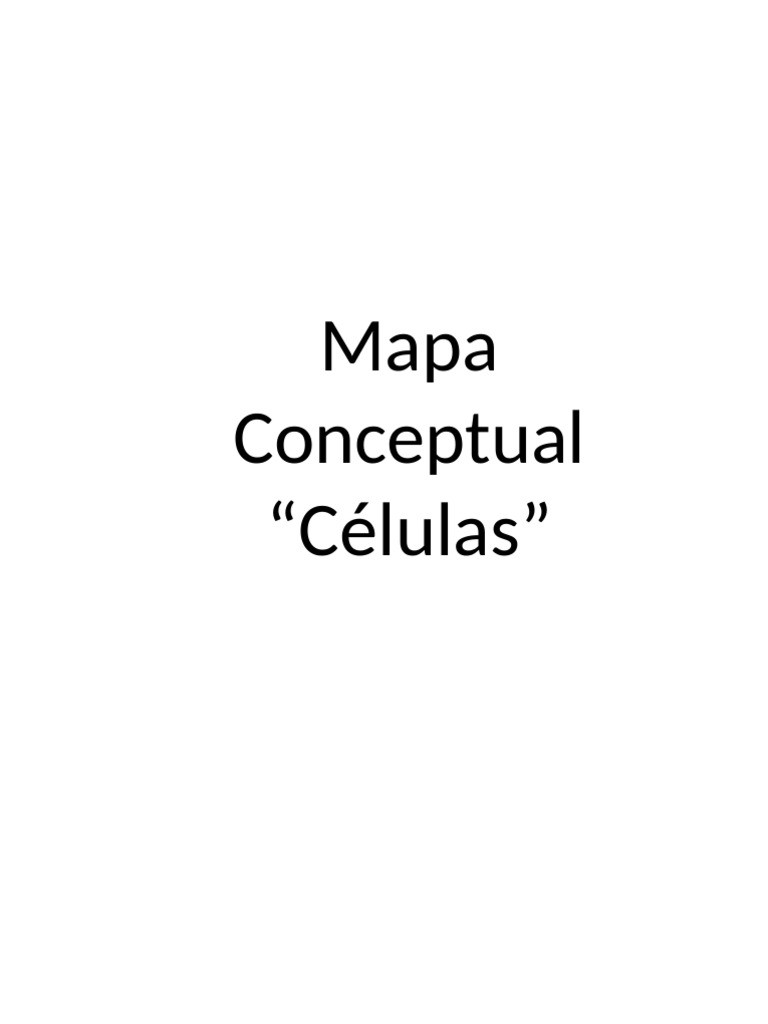 mapa conceptual Células | PDF