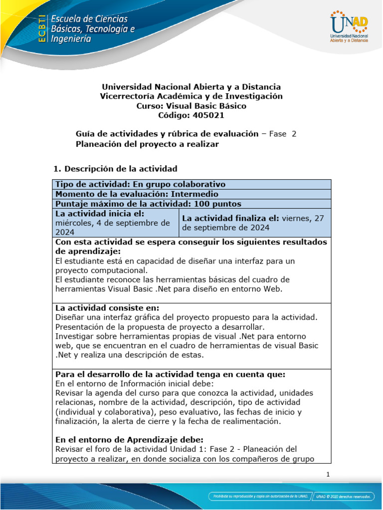 Guía de Actividades y Rúbrica de Evaluación - Unidad 1 - Fase 2 ...