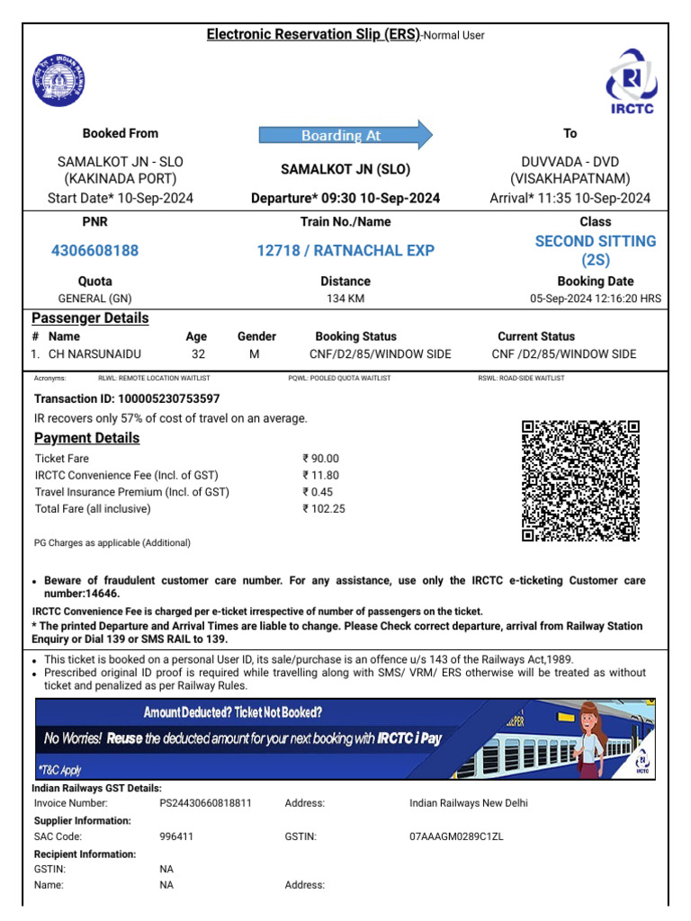 10sep train ticket | PDF | Identity Document | Payments