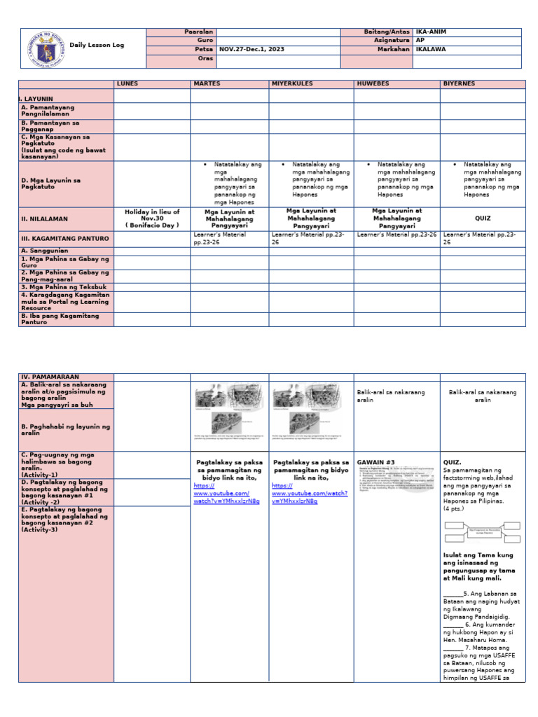 DLL Gr6-Ap-Wk5-Q2 | PDF