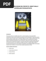 Wall E Proyect | PDF | Robot | Robótica