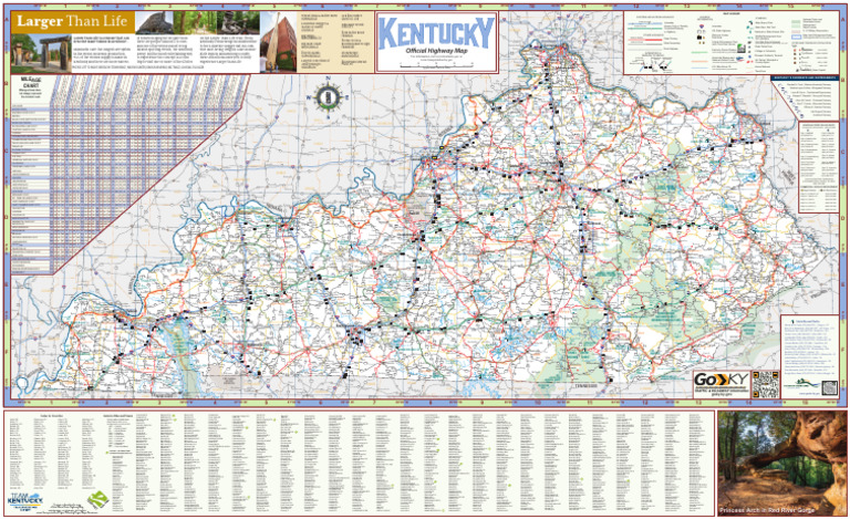 2024-25 - Kentucky Official Highway Map | PDF | Kentucky | Infrastructure