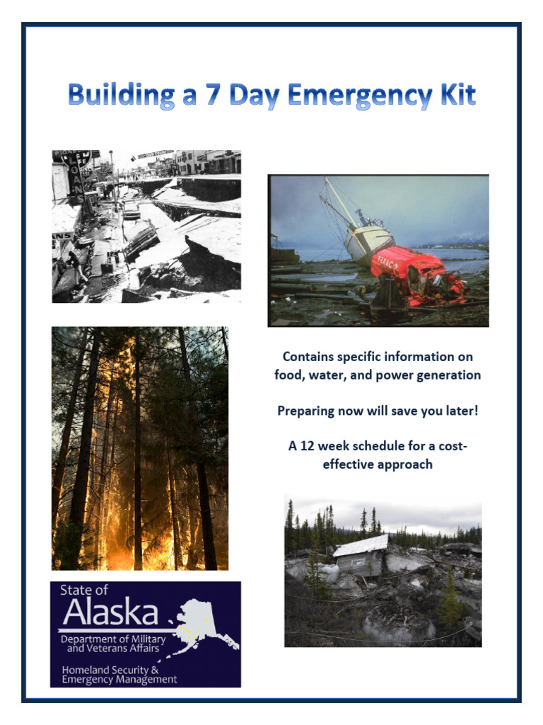 Alaska 7-Day Emergency Kit | PDF | Canning | Water