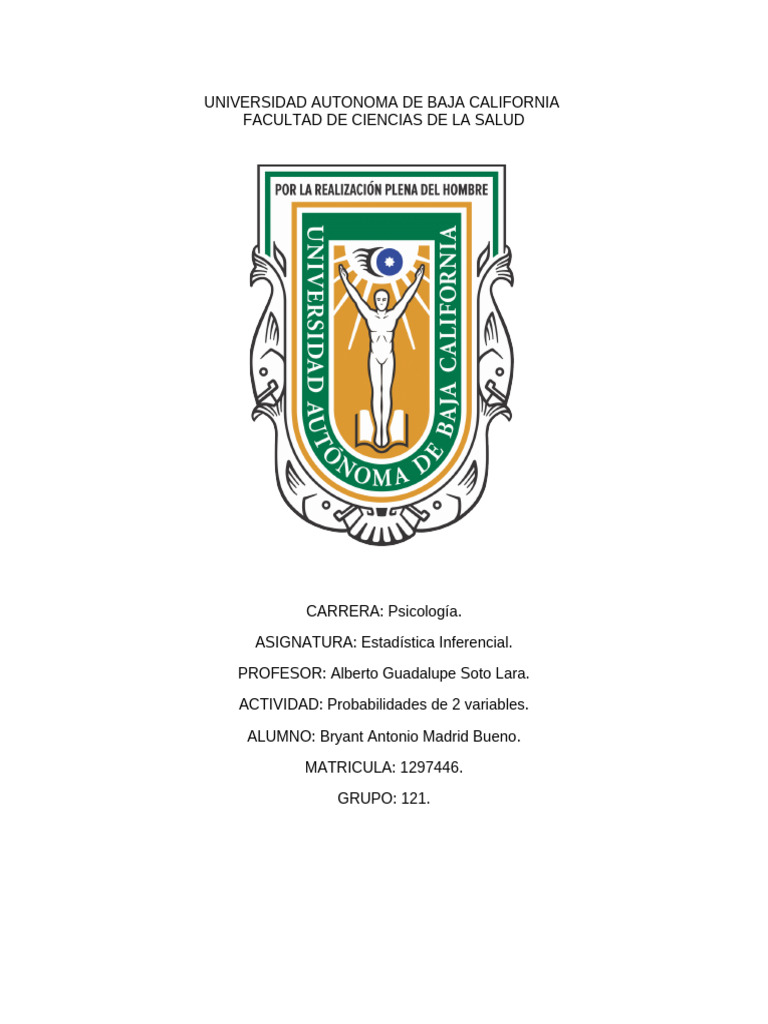 Probabilidades de 2 variables | PDF