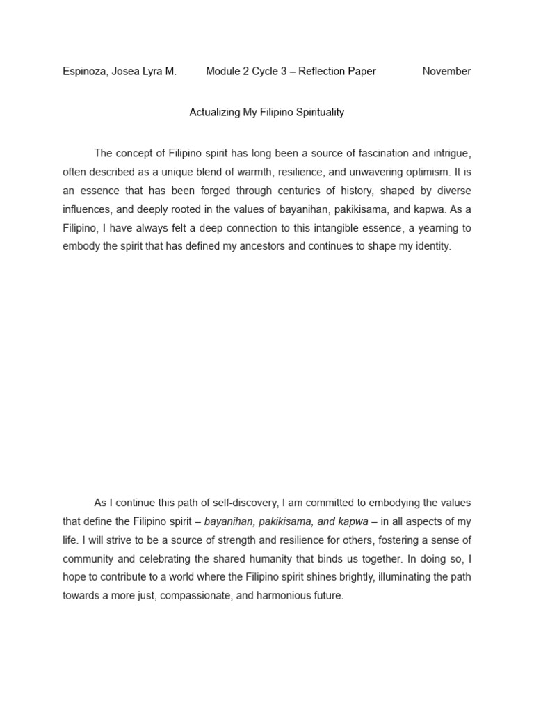 Embracing Filipino Spirituality Values | PDF
