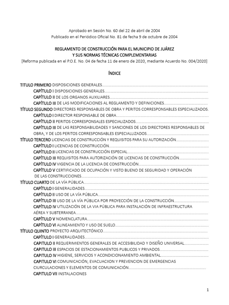 Reglamento de Construccion Abril 2024 | PDF | Condominio | Arquitecto