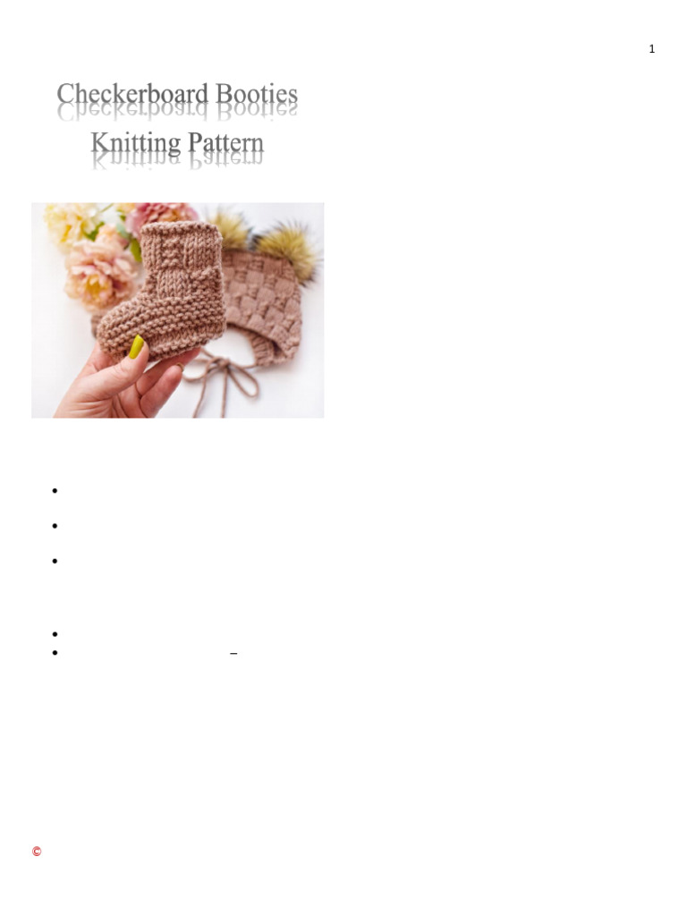 Checkerboard Boots | PDF | Knitting | Needlework