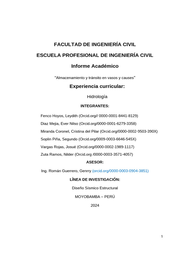 Informe Hidrologia - Sesion 12 Cris | PDF | Evapotranspiración | Agua
