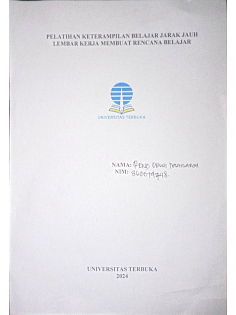 Lembar Kerja Membuat Rencana Belajar | PDF