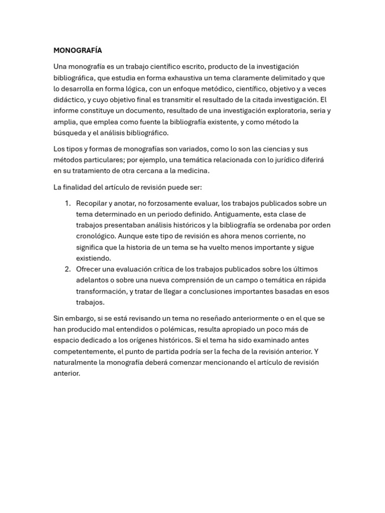 Monografía (Fundamentos) | PDF