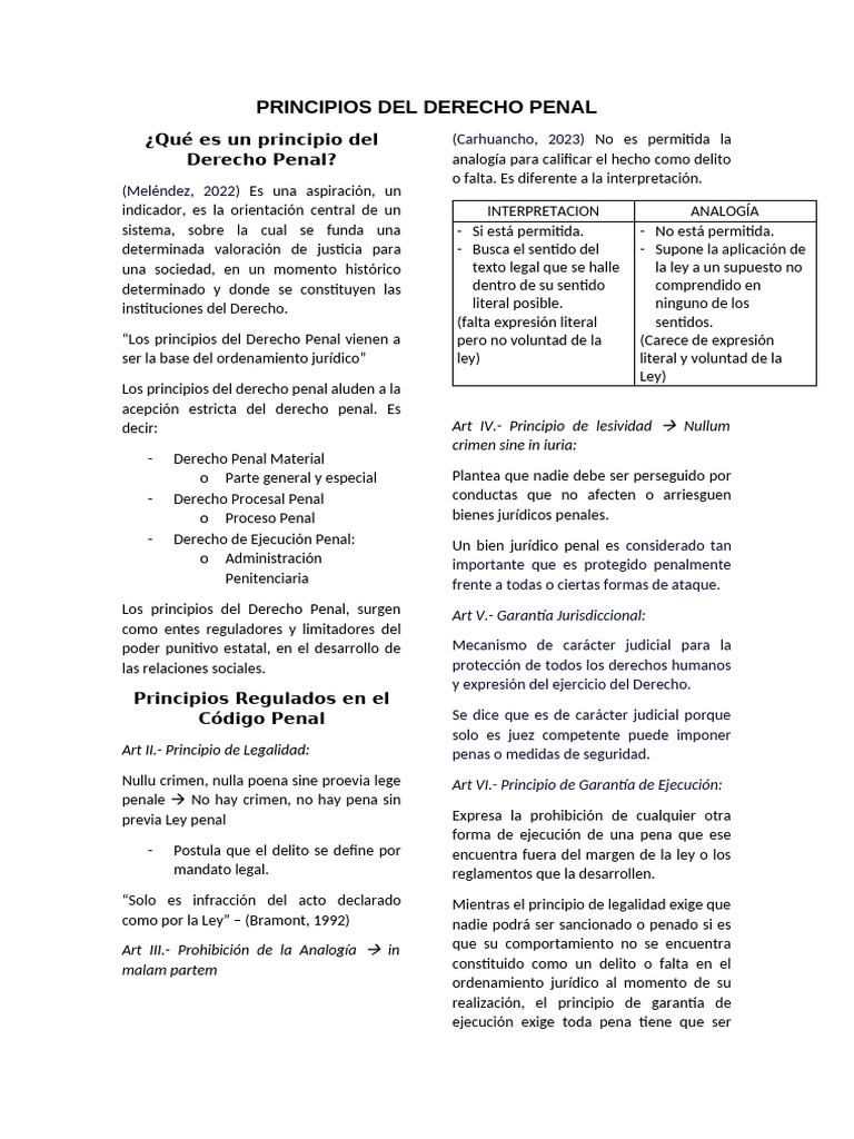 Principios Del Derecho Penal Pdf Derecho Penal Pena Capital