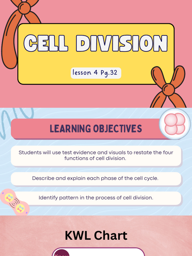 Lesson 4 Cell Division (Gr7) - 1 | PDF | Mitosis | Chromosome