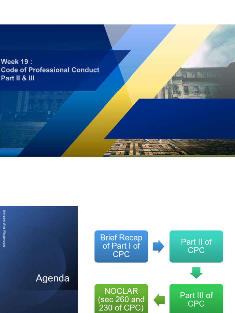 Week 19 CPC Part 2, 3 & NOCLAR - Final For Printing-1 | PDF | Audit ...