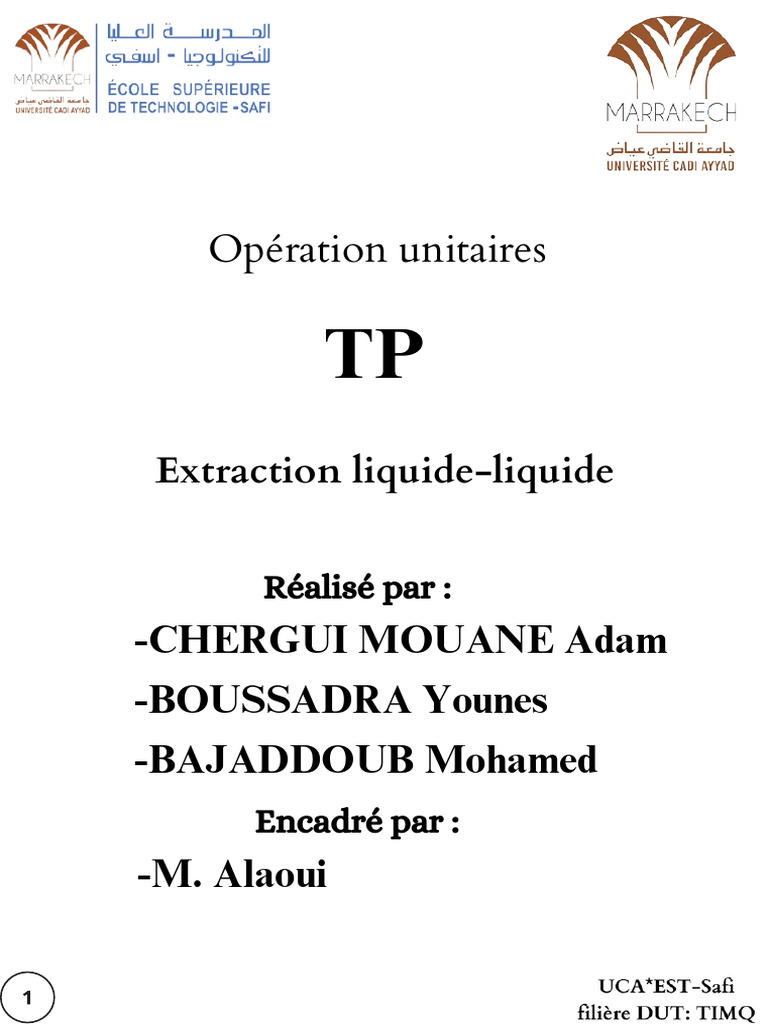 Rapport TP Extraction | PDF | Hydroxyde de sodium | Chimie physique