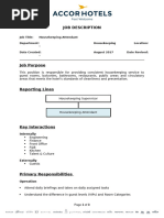 Housekeeping Room Attendant Worksheet | PDF | Housekeeping | Bathroom