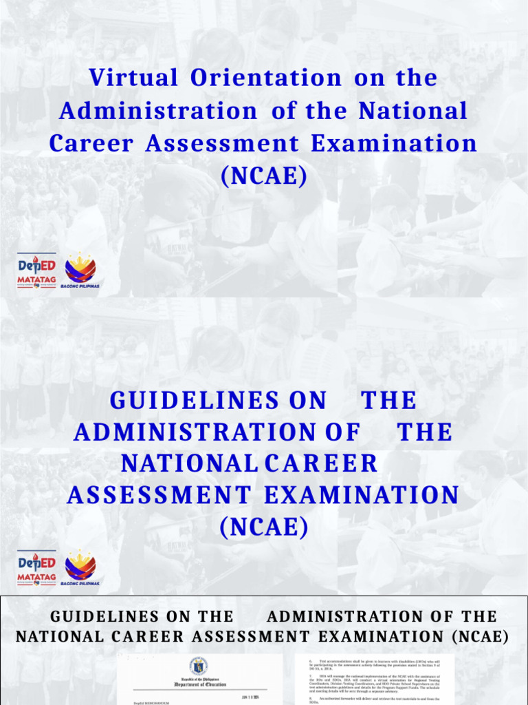 NCAE SY24 25 Orientation | PDF