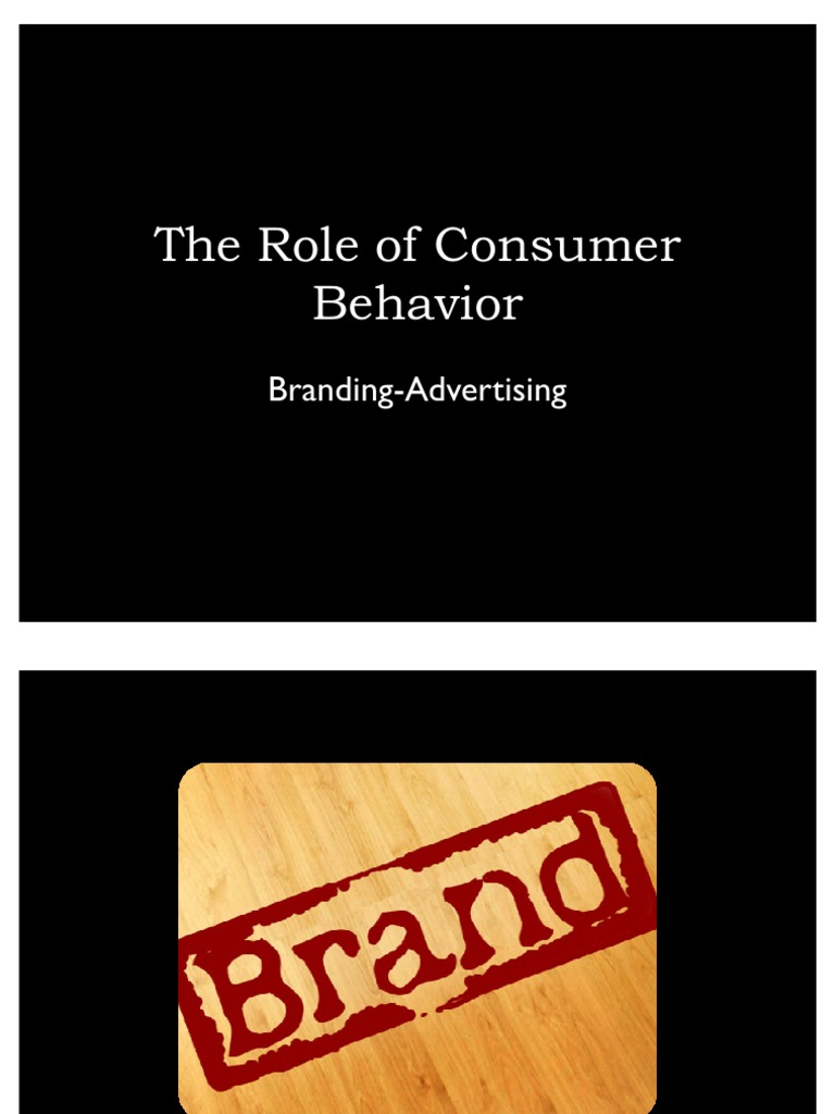 The Role of Consumer Behavior | PDF | Brand | Consumer Behaviour