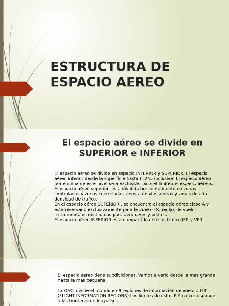 Estructura del Espacio Aéreo: Divisiones y FIR | PDF