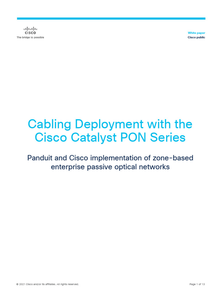 White Paper c11 2377987 | PDF | Computer Network | Physical Layer Protocols