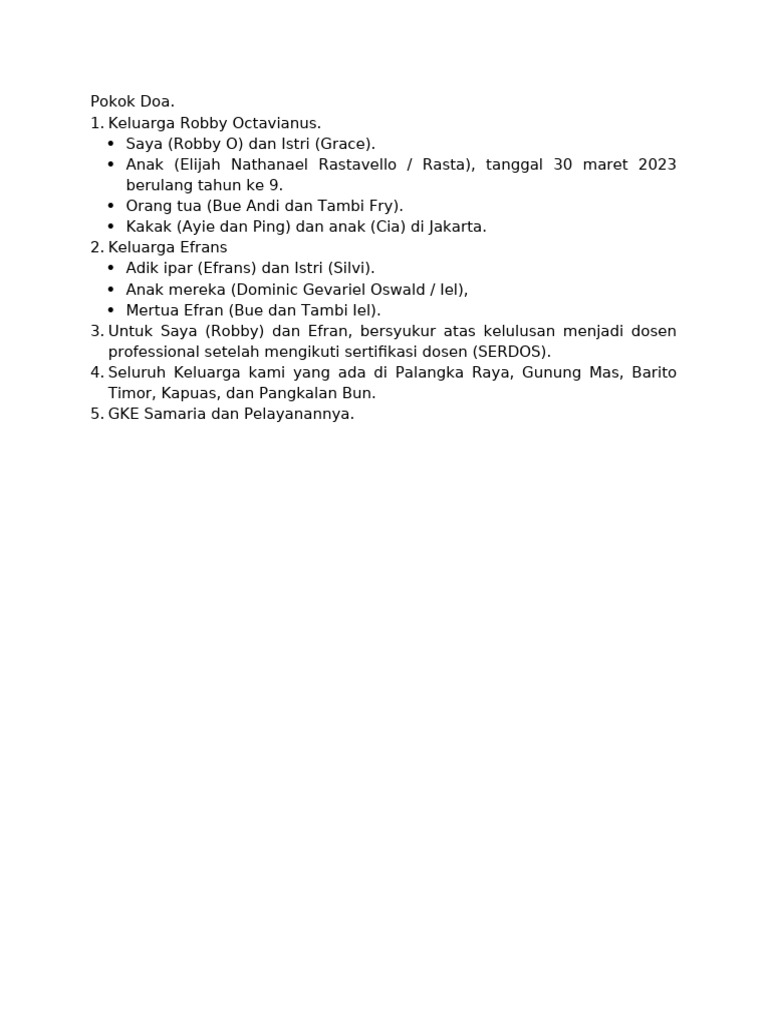 Pokok Doa | PDF