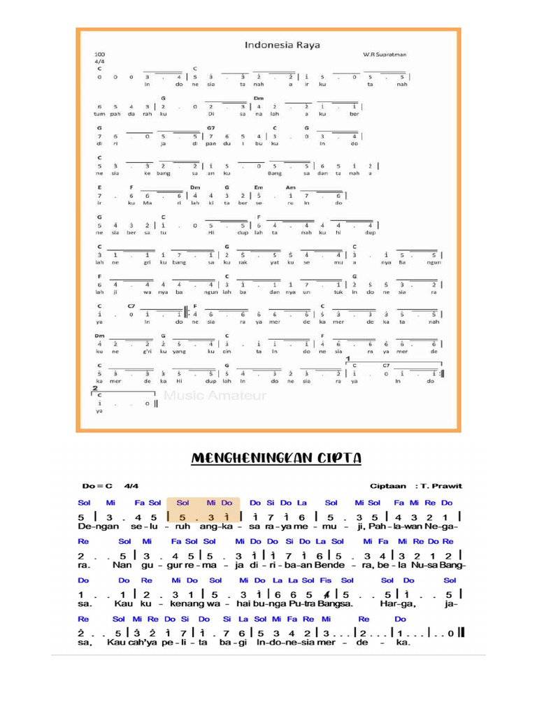 Kumpulan Lagu Wajib Nasional Dan | PDF