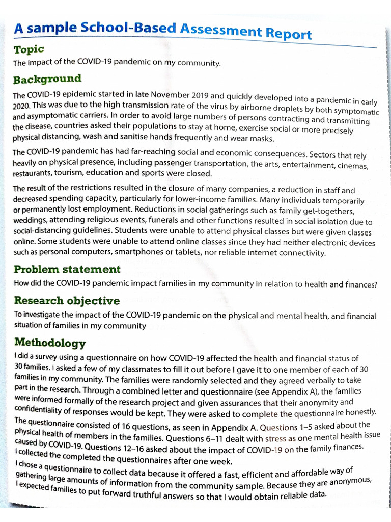 Sample HSB SBA | PDF