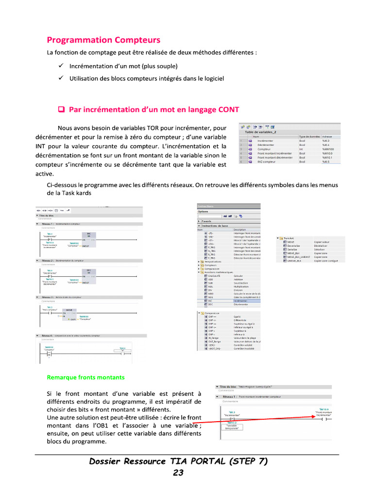 TIA Portal Programmation Compteurs | PDF