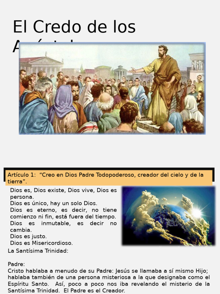 Credo de los Apóstoles: Fe y Doctrina | PDF | Cristo (título) | María ...