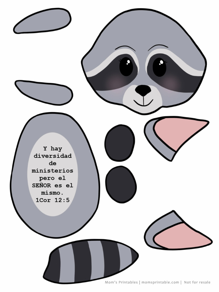 Build-a-raccoon-craft-printable | PDF