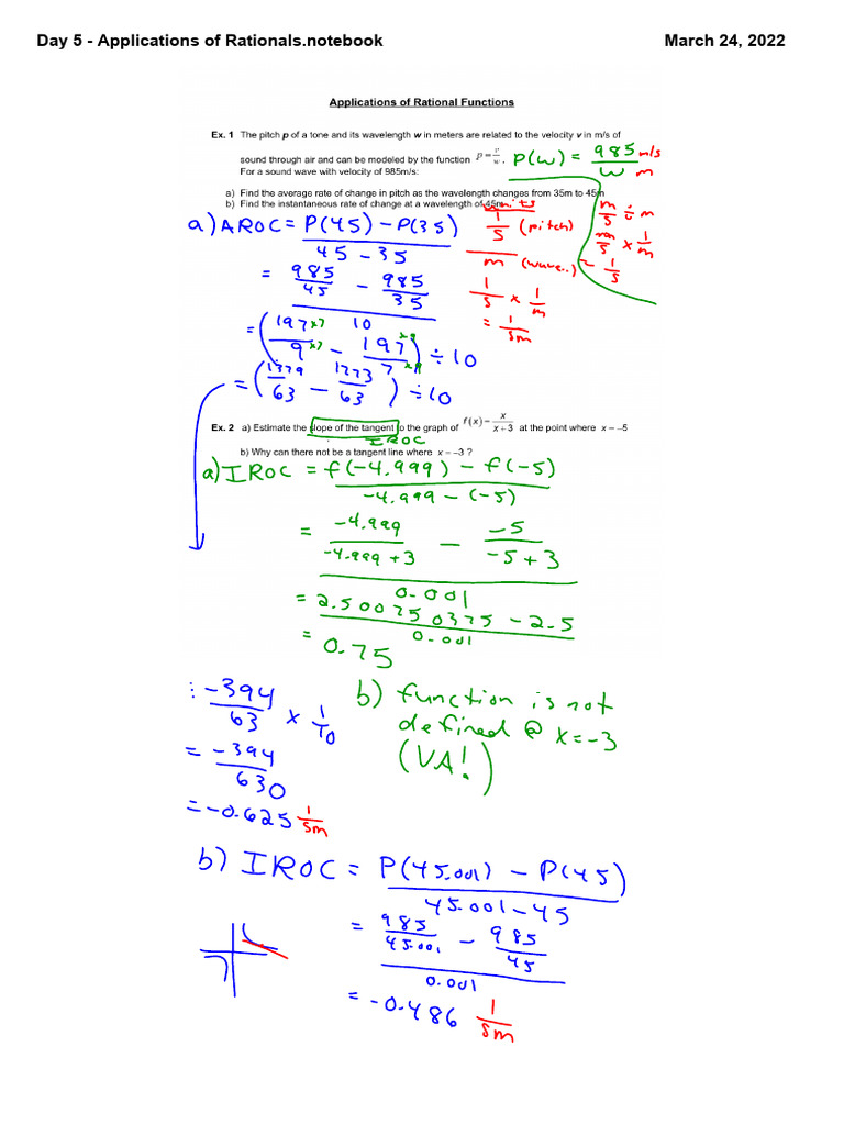 Rational Applications for Students | PDF