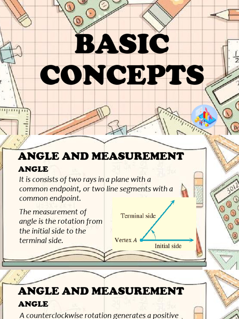 Basic Concepts | PDF | Angle | Minute And Second Of Arc