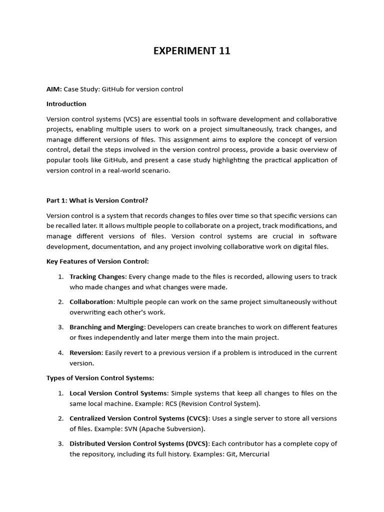 Exp 11 | PDF | Version Control | Computer Engineering