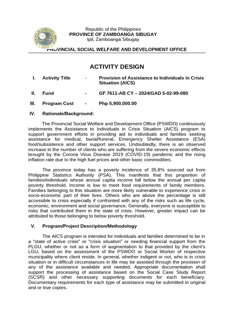 Activty Design | PDF | Poverty | Poverty & Homelessness