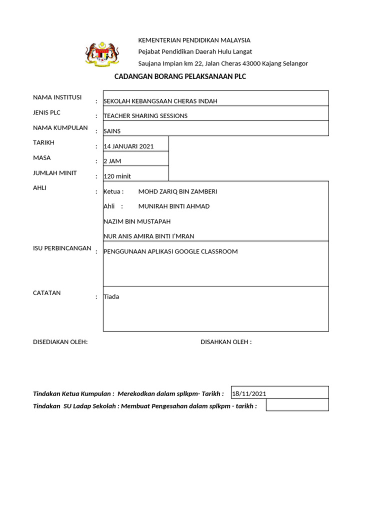 Plc 1 Google Classroom | PDF