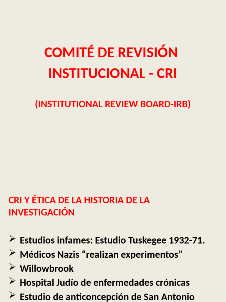 IRBs_-Nuremberg-_Helsinski-_Belmont | PDF | Medicina