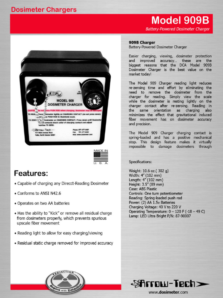 CHARGER dosimeter 909 | PDF