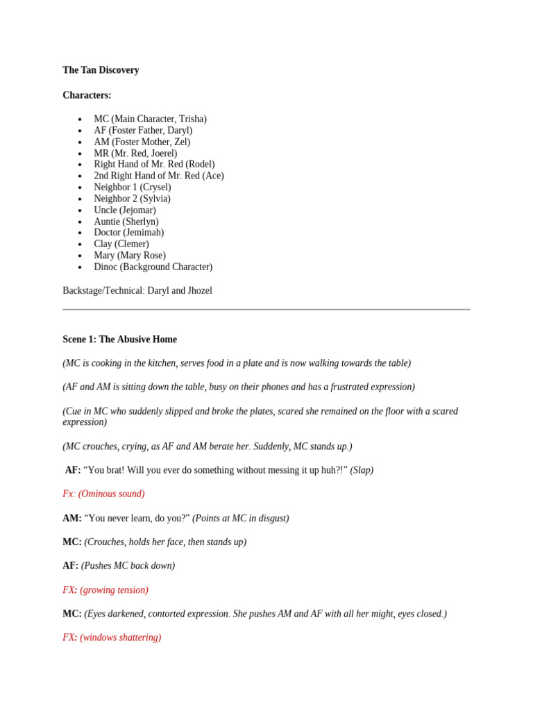 The-Tan-Discovery-Script | PDF