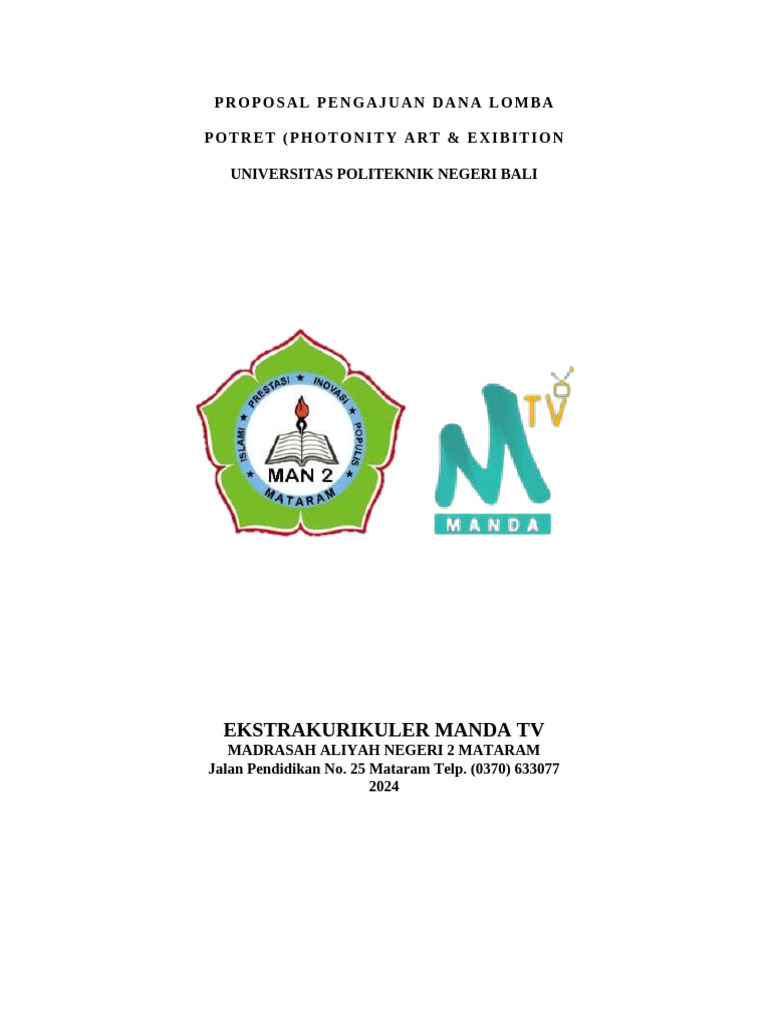 Propsal Pengajuan Dana Lomba - Copy | PDF