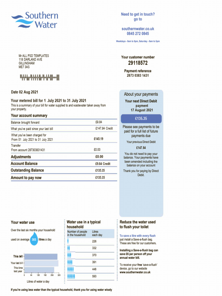 southern water | PDF | Water | Payments