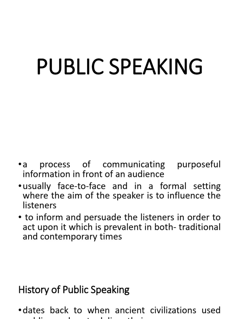 The Evolution of Public Speaking | PDF | Public Speaking | Rhetoric