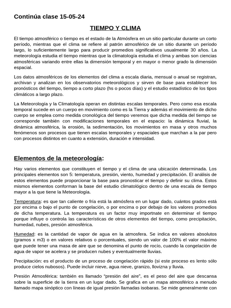METEOROLOGIA_GENERAL_I_-_TEMA_2_-_TIEMPO_Y_CLIMA | PDF | Clima ...