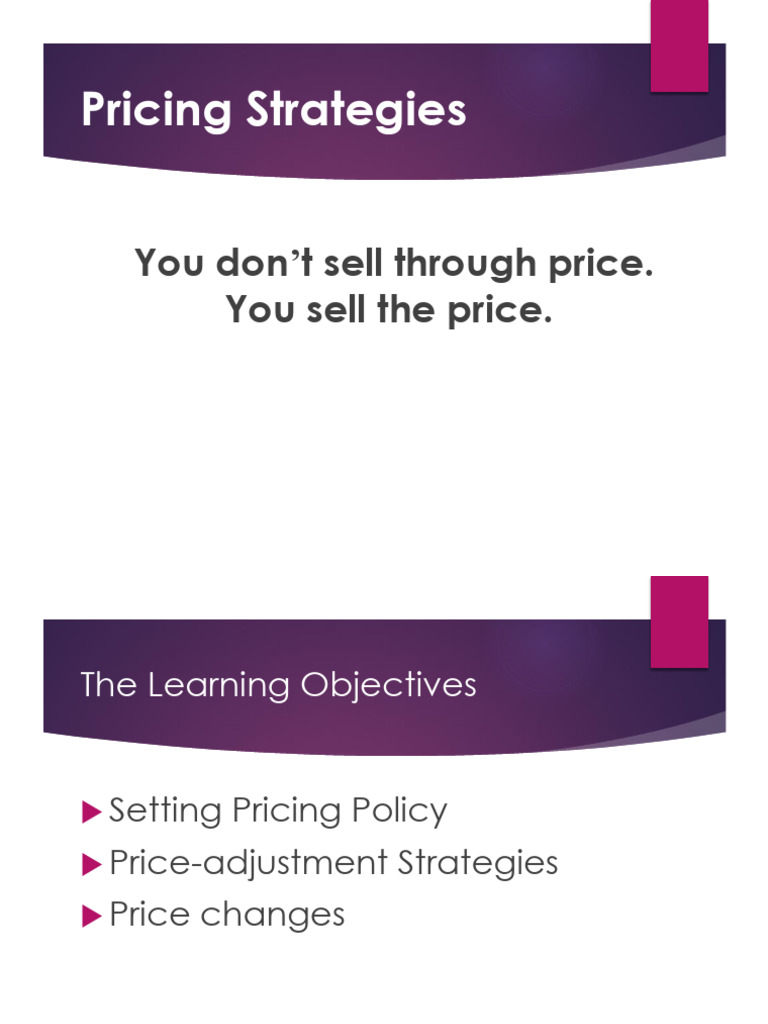 Pricing Strategies | PDF | Pricing | Prices