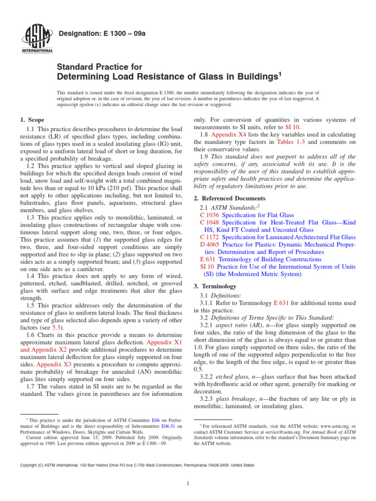 ASTM E1300-09a-Pg | PDF | Glasses | Materials